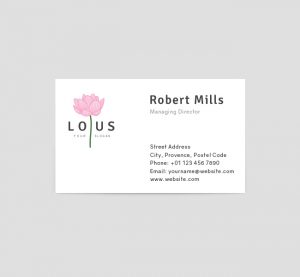 Lotus Flower Logo & Business Card Template - The Design Love