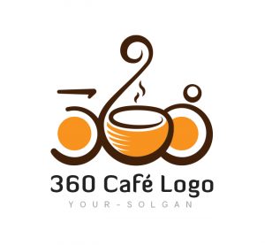 360 Cafe Logo & Business Card Template - The Design Love
