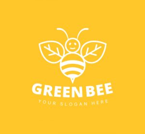 Green Bee Logo & Business Card Template - The Design Love