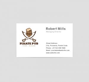 Pirate Pub Logo & Business Card Template - The Design Love