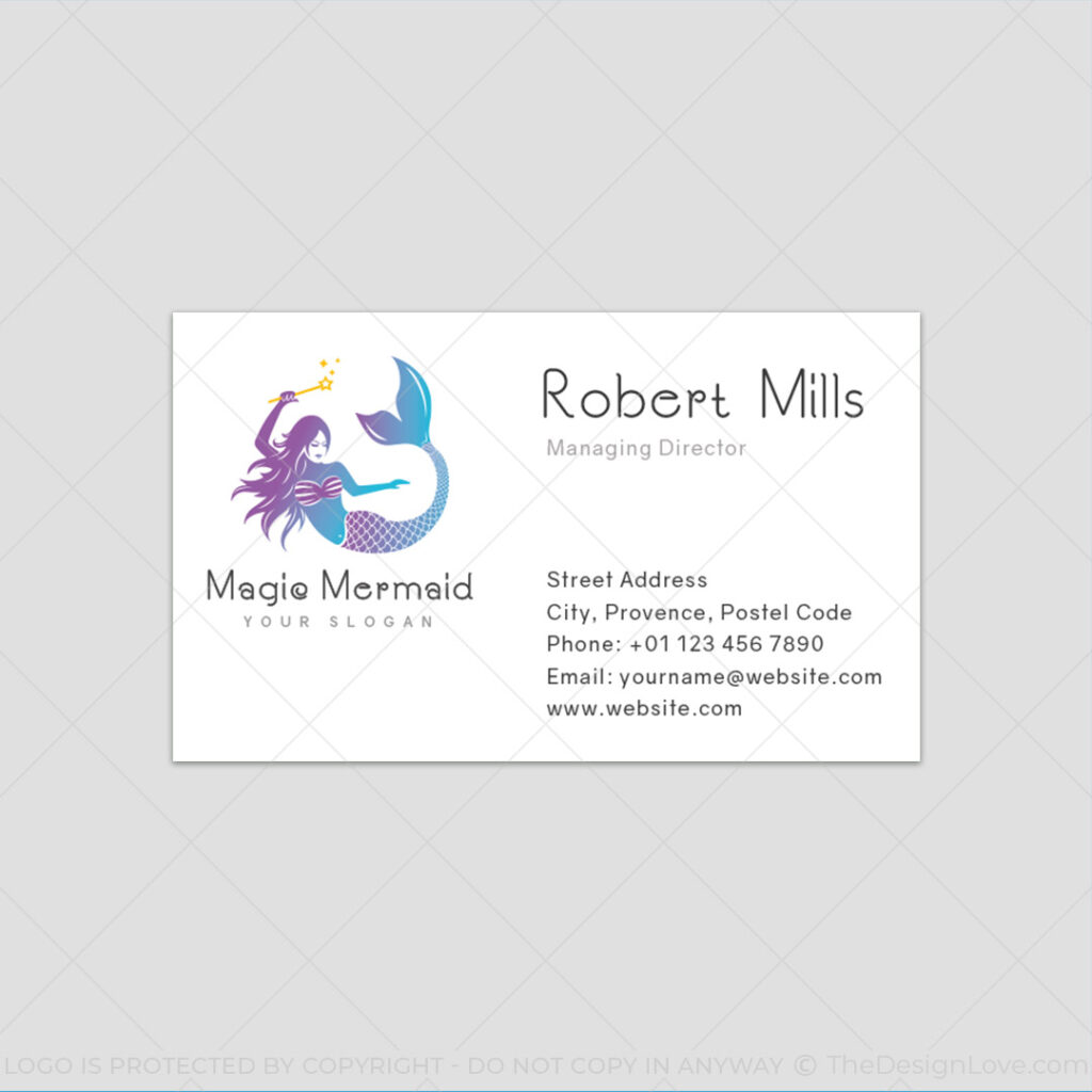 Magical Mermaid Logo Template - The Design Love