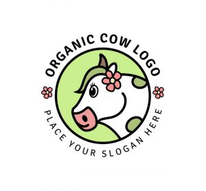 Organic Cow Logo & Business Card - The Design Love