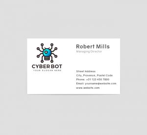 Cyber Bot Logo & Business Card - The Design Love