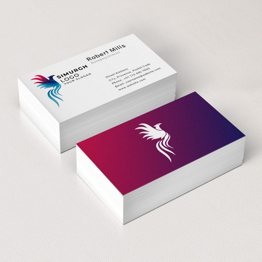 Simurgh Bird Logo & Business Card Template - The Design Love