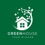 Simple Green Home Logo Template - The Design Love