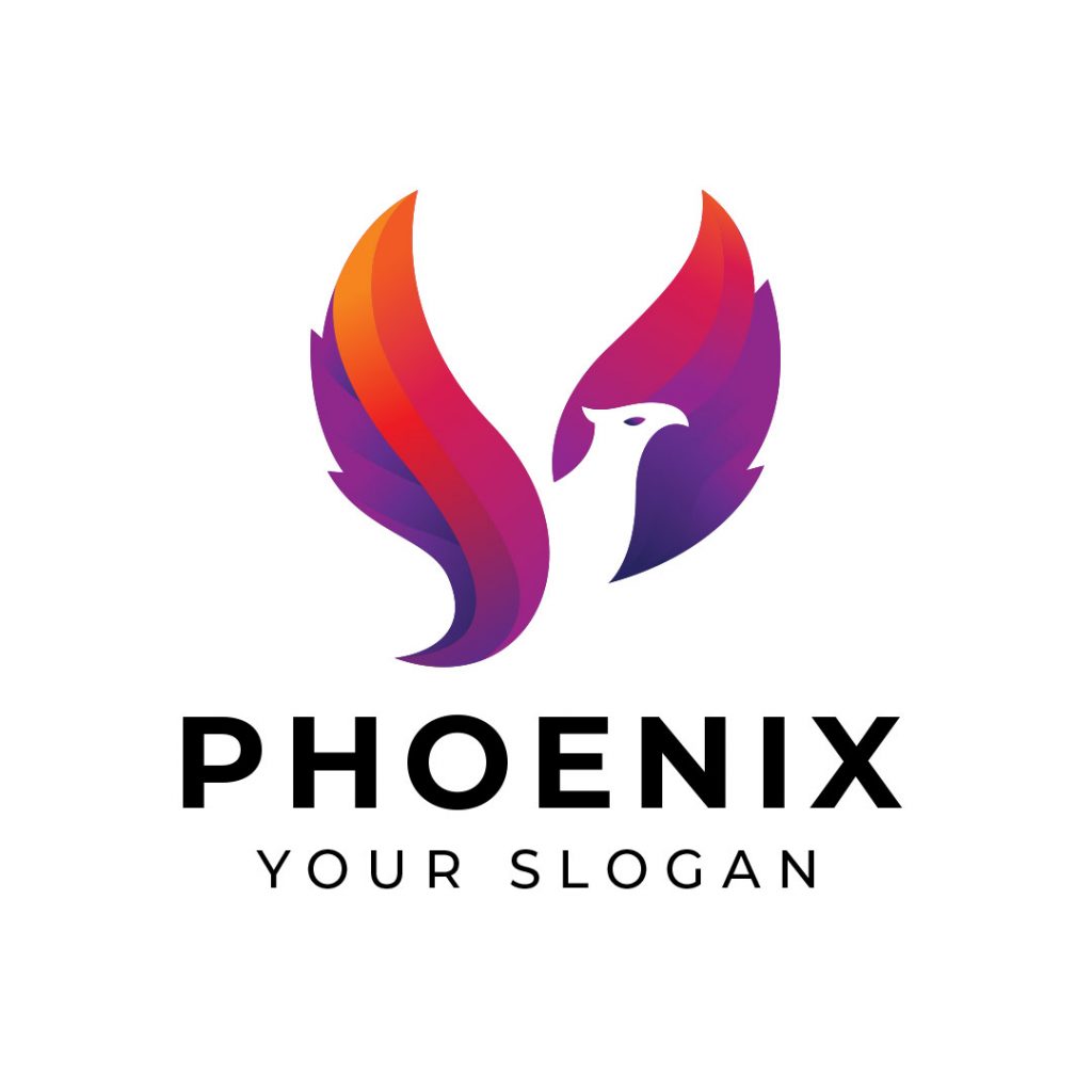 Simple Phoenix Bird Logo & Business Card Template - The Design Love