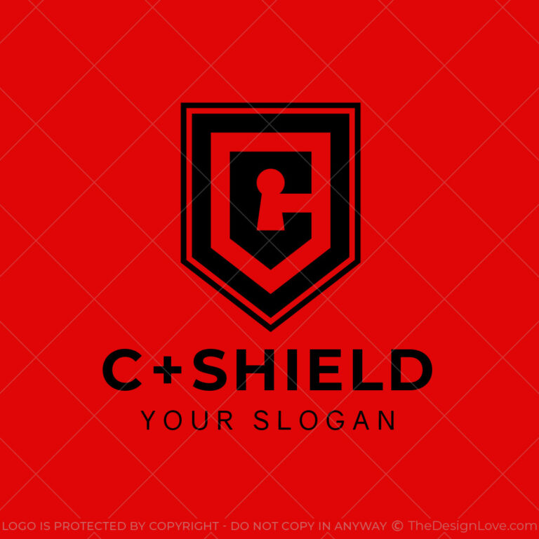 C Letter Shield Logo & Business Card Template - The Design Love