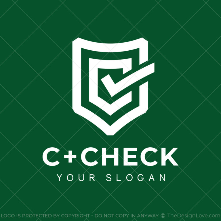 C Letter Check Mark Logo & Business Card - The Design Love