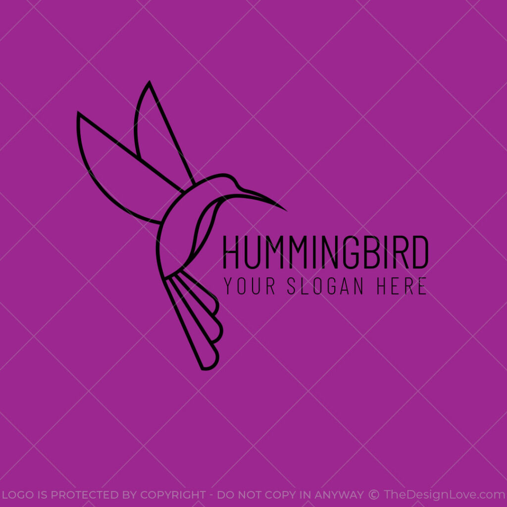 Simple Hummingbird Logo Template - The Design Love