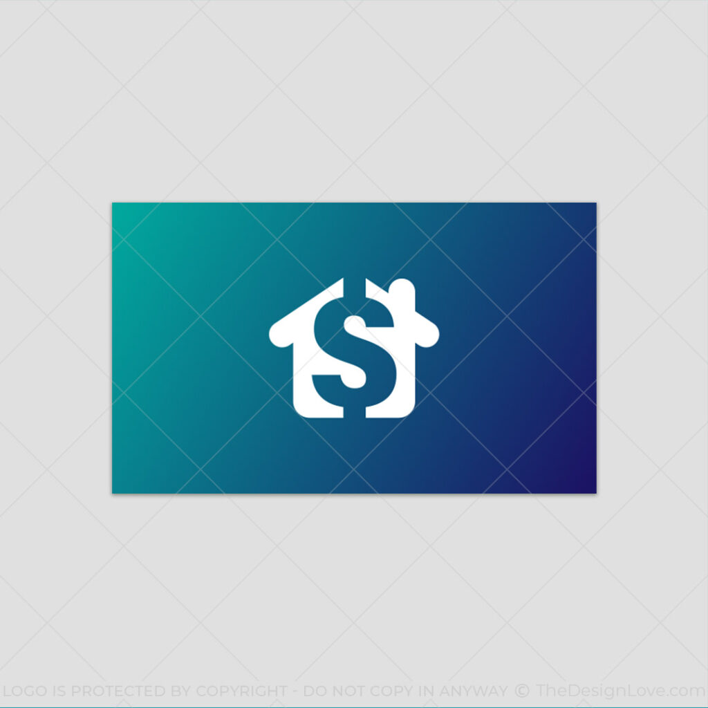 Dollar House Logo & Business Card Template - The Design Love