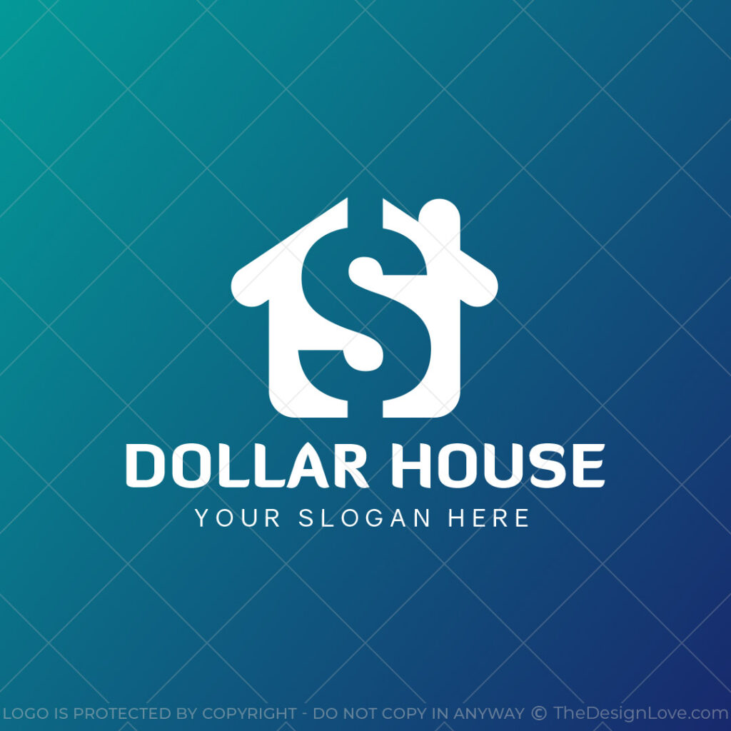 Dollar House Logo & Business Card Template - The Design Love