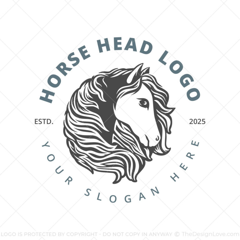 Horse Face Logo Template - The Design Love
