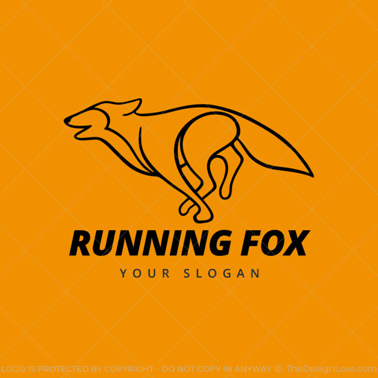 Running Fox Logo and Business card Template - The Design Love